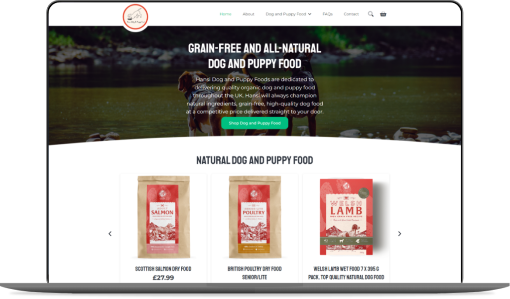 Dog and Puppy Supplies Web Design by Athena Media